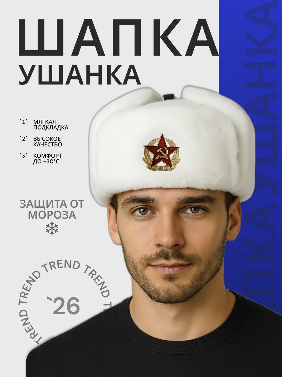 Шапка-ушанка Осень-зима 2023 для мужчин