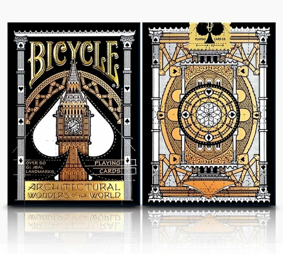 Велосипедные архитектурные чудеса мира Игральные карты USPCC Колода Размер покера Карточные игры Хобби и коллекционные предметы