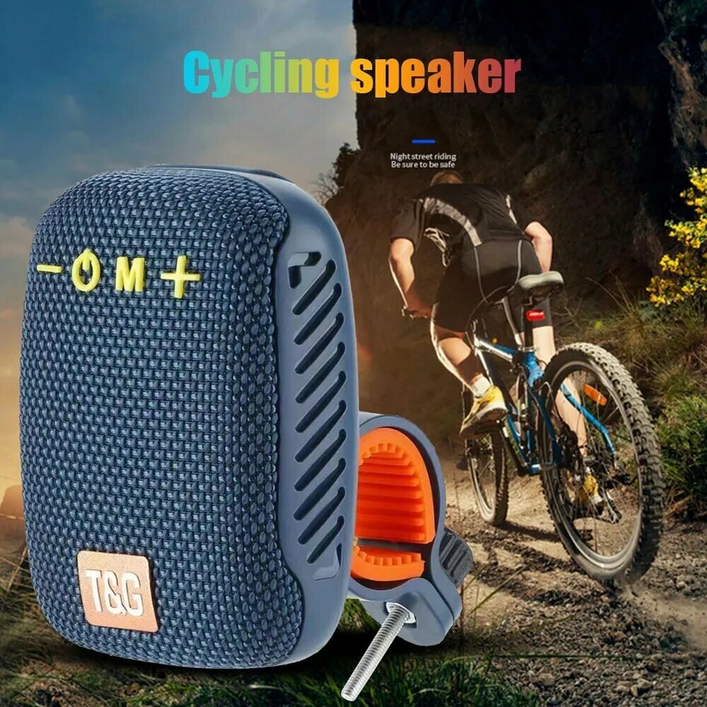 Портативная колонка, для велосипедов/мотоциклов, Bluetooth, водонепроницаемая，синий