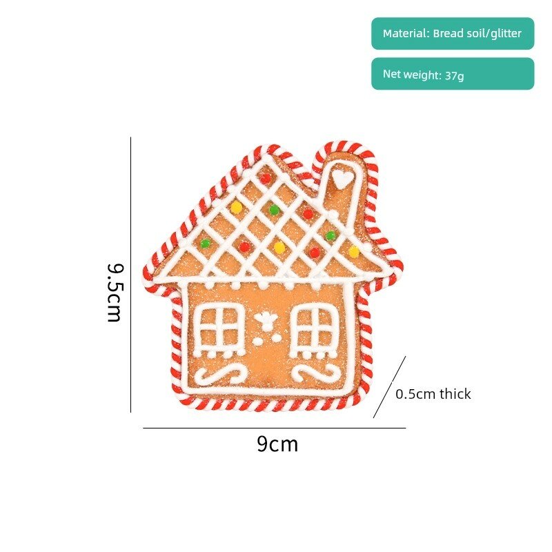 Новогодние украшения: глиняный пряничный человечек, домик, снежинка, колокольчик, подвеска из мягкой глины, елочный