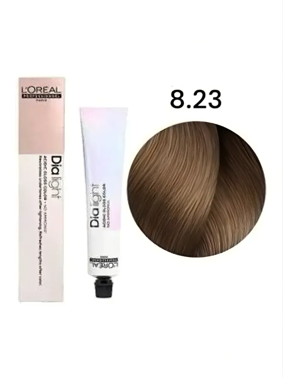 Краска для волос L'Oreal Professionnel DIA Light Acidic Gloss Color No Ammonia, Полуперманентный краситель-блеск, 8.23