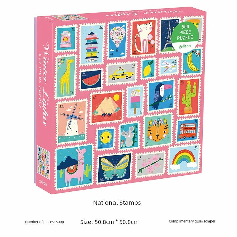 Пазл Galison «Снежная ночь» (серия «Рождество»), 500 элементов, с золотой фольгой, для взрослых, подарок для снятия