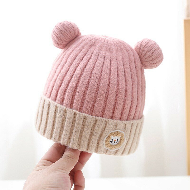 Осенние и зимние детские шапки, теплые детские шапки, милые детские шапки для девочек, корейская версия зимних шерстяных шапок принцессы оптом