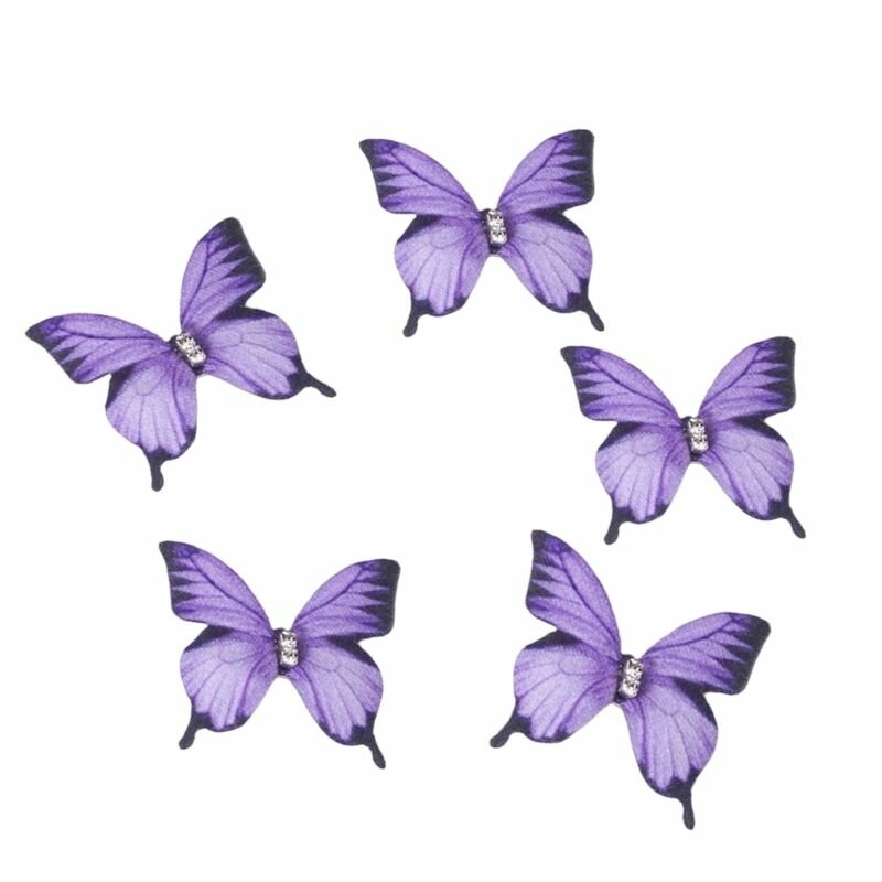 5 заколок-бабочек для волос-фиолетовая Бабочка