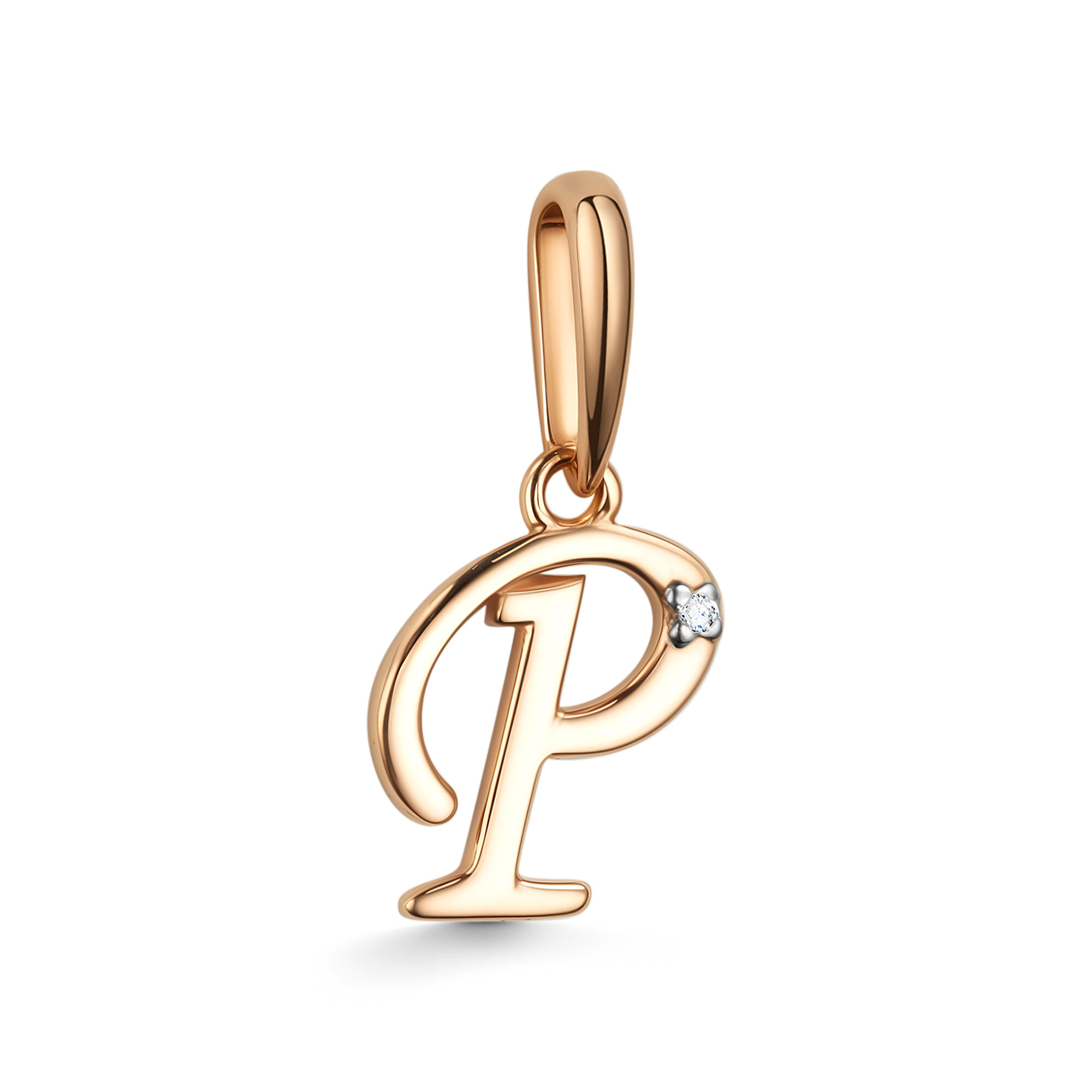 Подвеска, золото, 585 проба, бриллиант