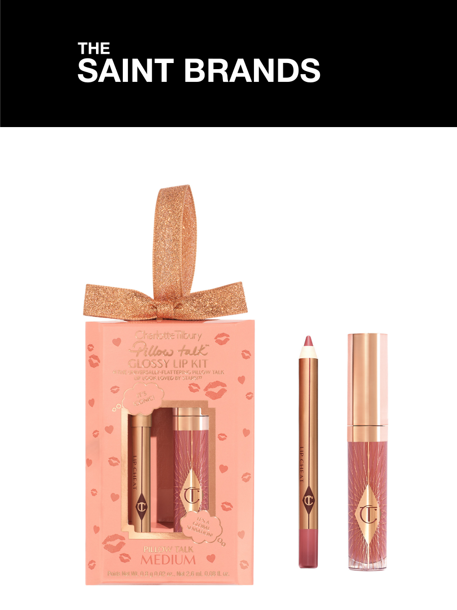 Подарочный набор косметики Charlotte Tilbury Pillow Talk Mini Glossy Lips Duo оттенки Medium