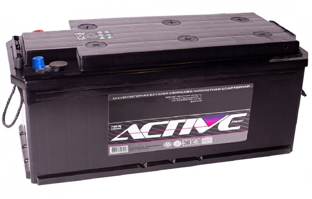 Аккумулятор автомобильный Active Frost 225 А/ч 1450 А прям. пол. конус (3) Евро авто (518х274х237) AF 225-З-R-K