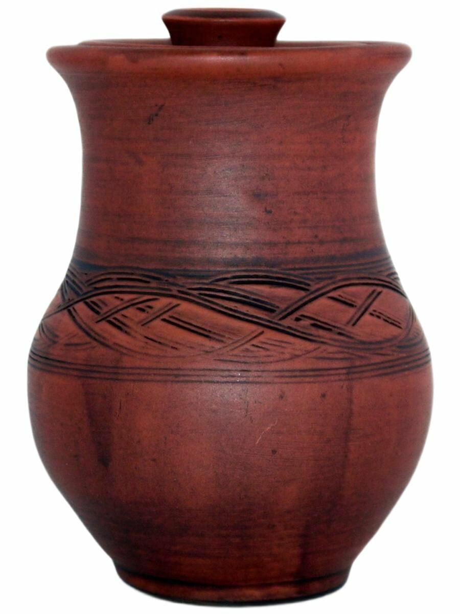 Кувшин, Крынка малая 14 см. + глазурь, глина, керамика, ручная работа