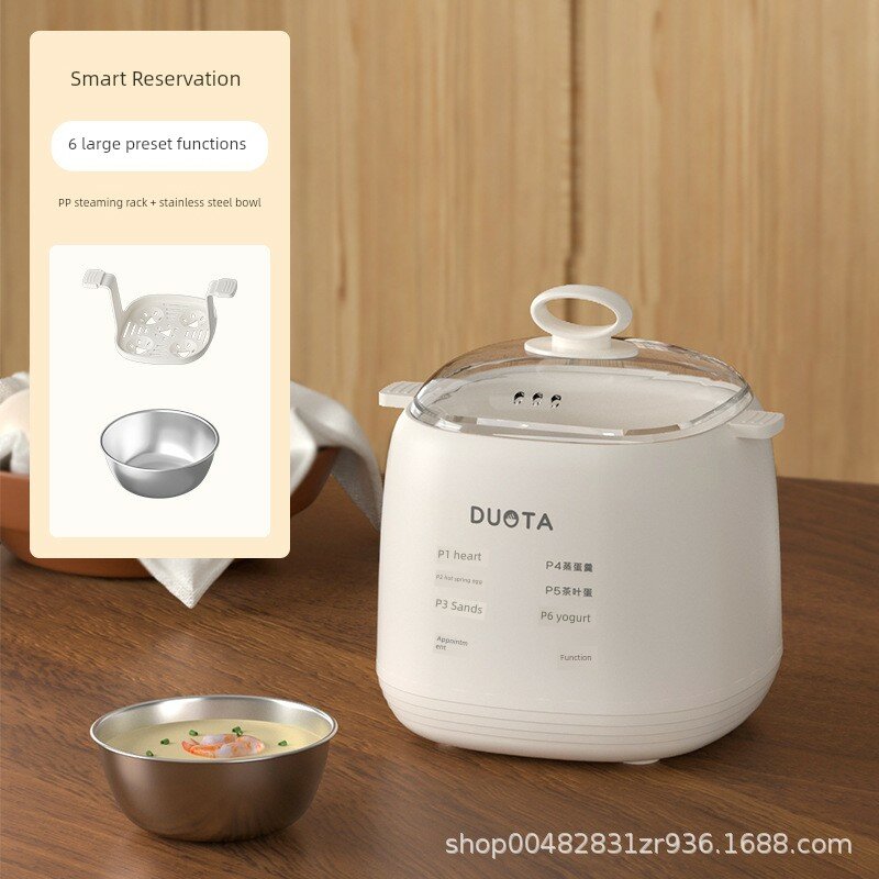 British Standard Egg Cooker 220V Hong Kong Style Egg Steamer with Steaming Tray, Soft-Boiled Eggs, Automatic Power-Off,