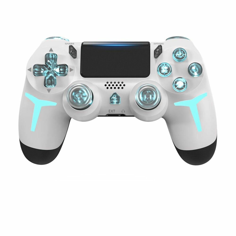 Беспроводной игровой контроллер для консоли PS4 PS3, компьютера, ПК, RGB-подсветка, светодиодный Bluetooth-геймпад, 6-осевой гироскоп, двойная вибрация
