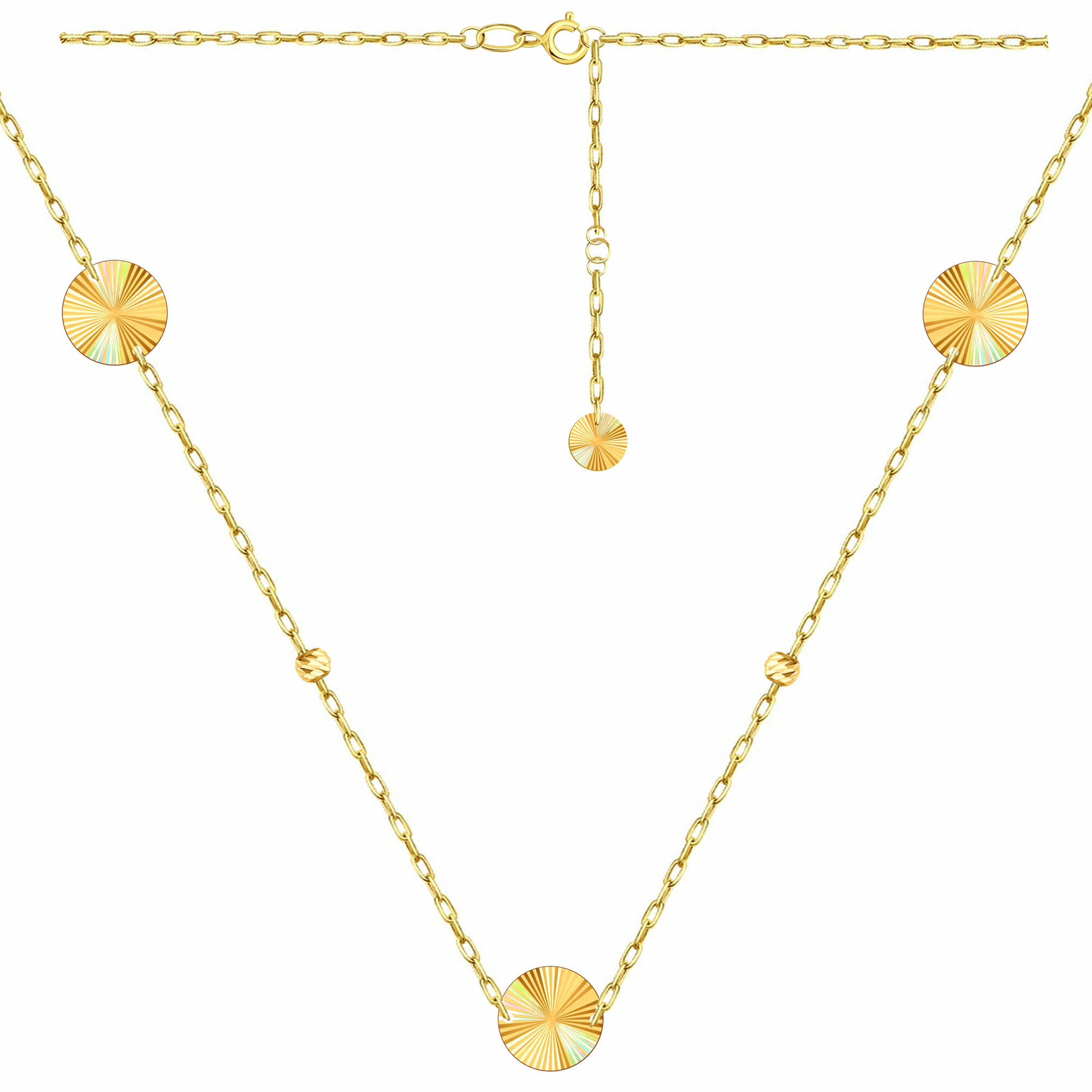 Колье, желтое золото, 585 проба