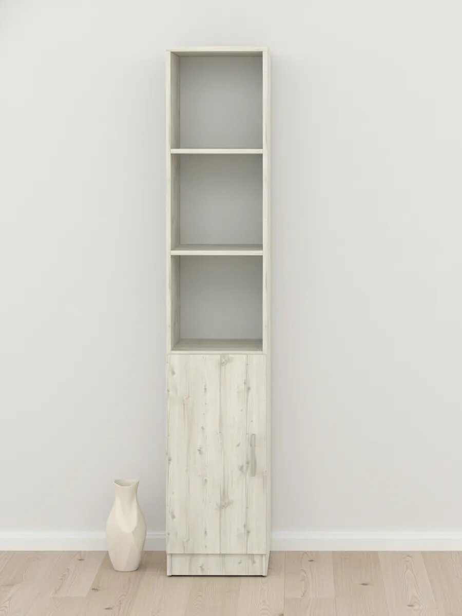 Деревянный шкаф пенал FRESTER в прихожую спальню с полками, от производителя