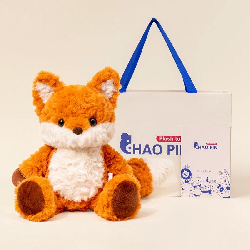 Милая плюшевая игрушка в виде бегущей лисы, кукла-лиса, подушка, мягкая игрушка, плюшевая игрушка, подарок на день