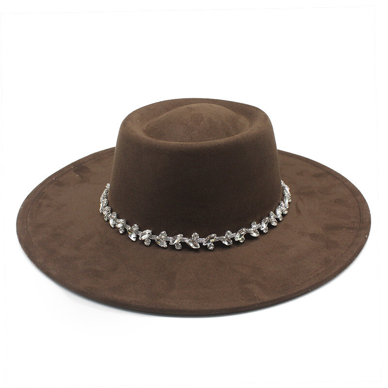 Многоцелевая Джазовая шляпа из замши 2025 Унисекс Осень Классическая Войлок / YYZY-230