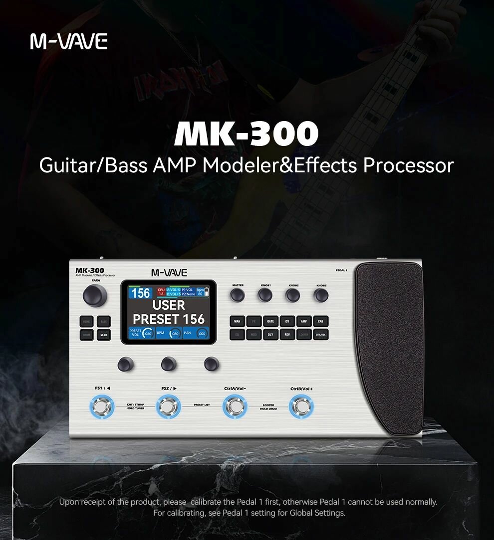 M-vave Mk-300 Процессор Эффектов Для Гитары