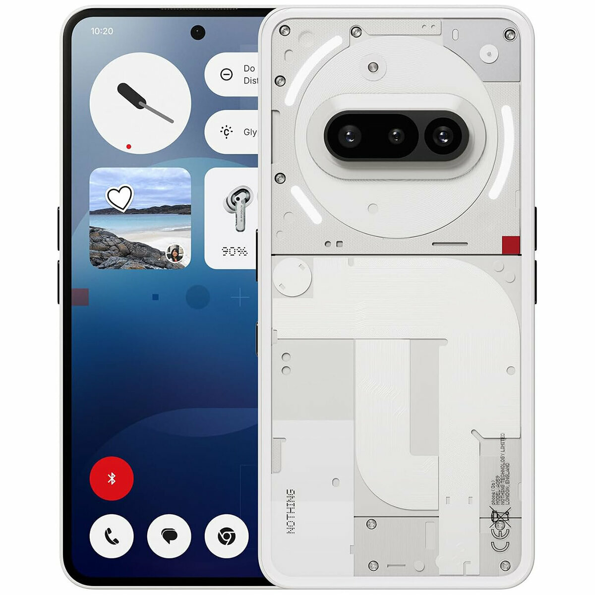 Смартфон Nothing phone 3a Глобальная версия 12/256ГБ, Snapdragon 7s Gen 3, AMOLED, Белый