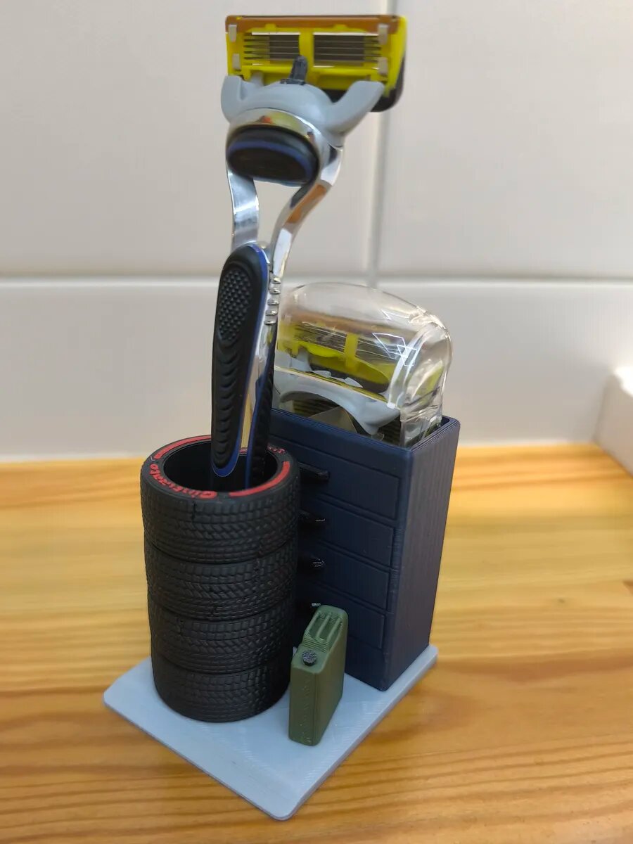 Подставка-держатель для бритвенного станка и сменных кассет