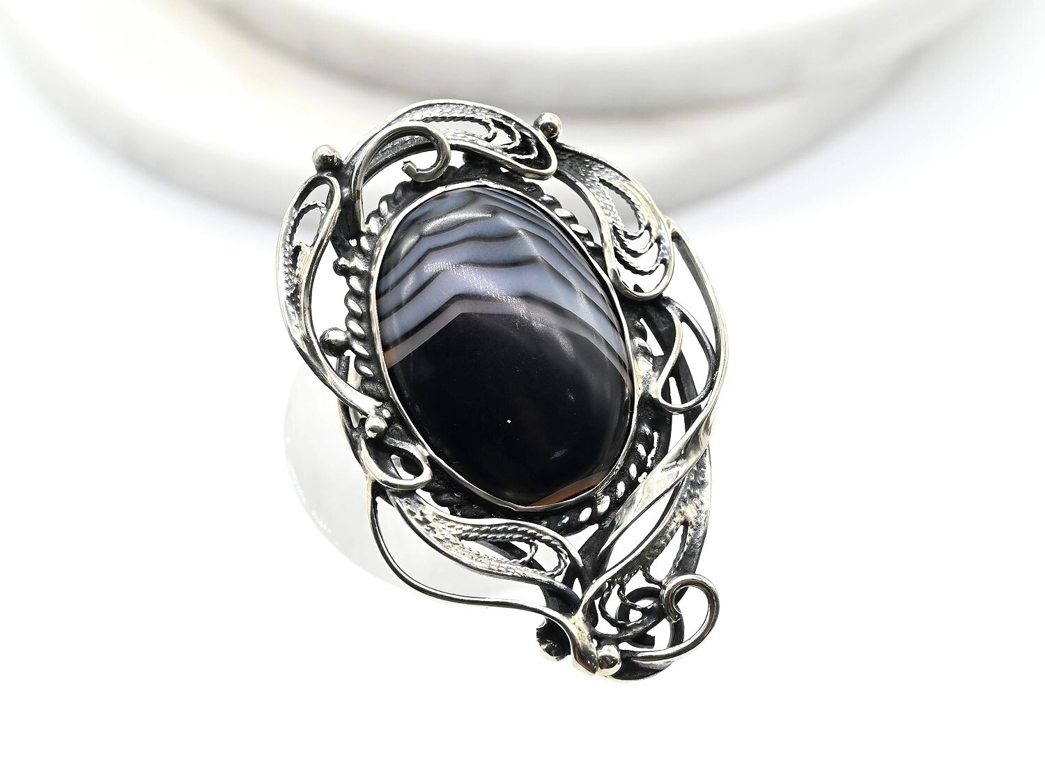 Кольцо, агат