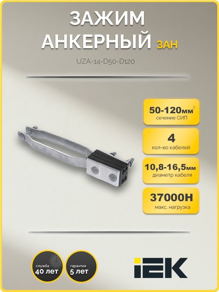 Зажим анкерный универсальный узас 2х50-4х120 (SO234S) IEK