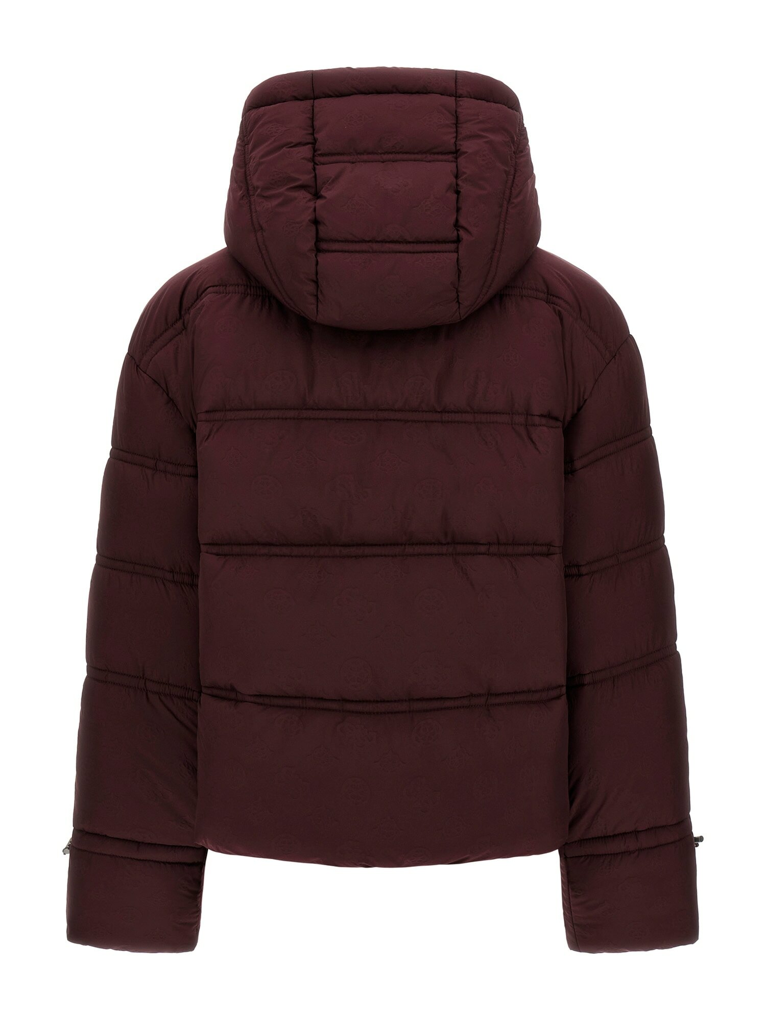 Куртка GUESS NEW DAISY CROP LOGO PUFFER, размер M, красный — фото 1