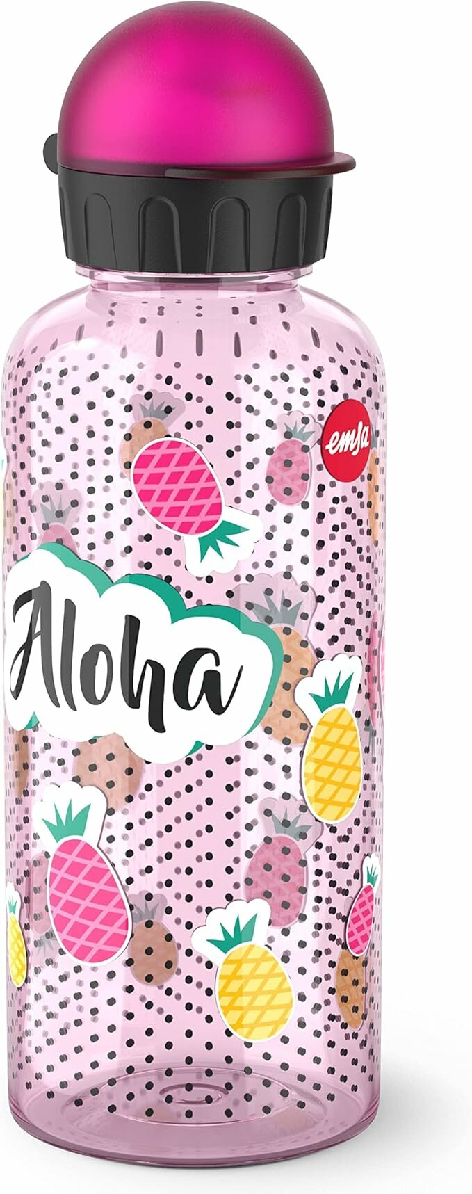 Бутылка для питья Emsa Teens Tritan N30606 - 0,6 л, цвет розовый, принт Aloha