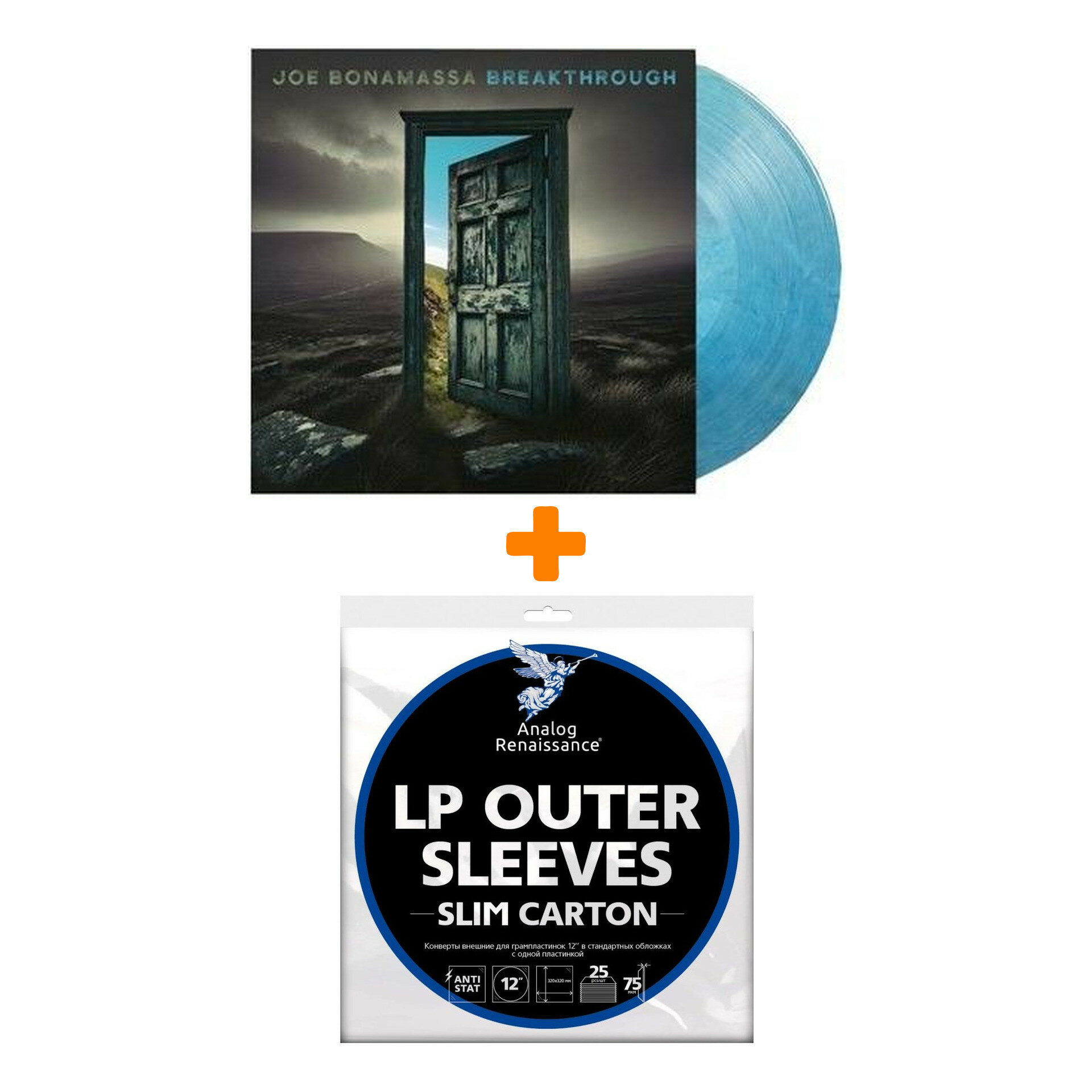 Bonamassa Joe Breakthrough Crystal Water Blue Vinyl LP + Конверт внешний 12" Slim Carton 25шт