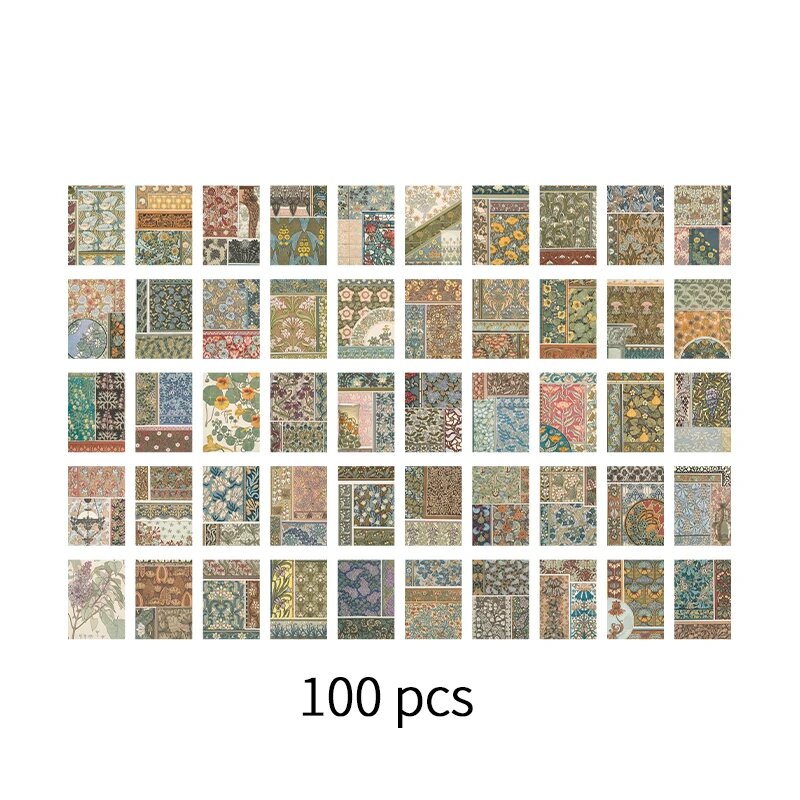 100 шт. винтажный декоративный материал для книги «сделай сам» Скрапбукинг фоновая бумага ручной работы нежелательная фотобумага