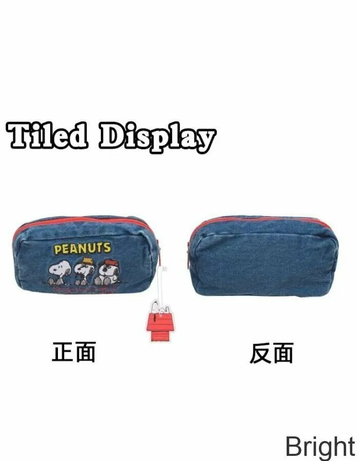 Пенал Snoopy джинсовый, 1 шт. (случайный цвет)