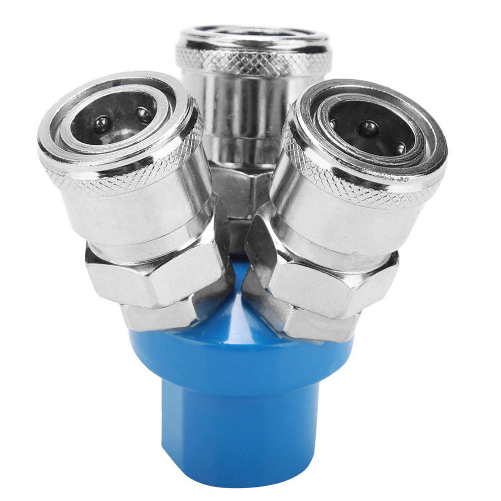 Фитинг воздушного насоса типа C 1/4 дюйма, трехходовой быстрый разъем для пневматического воздушного компрессора, прочная латунная конструкция