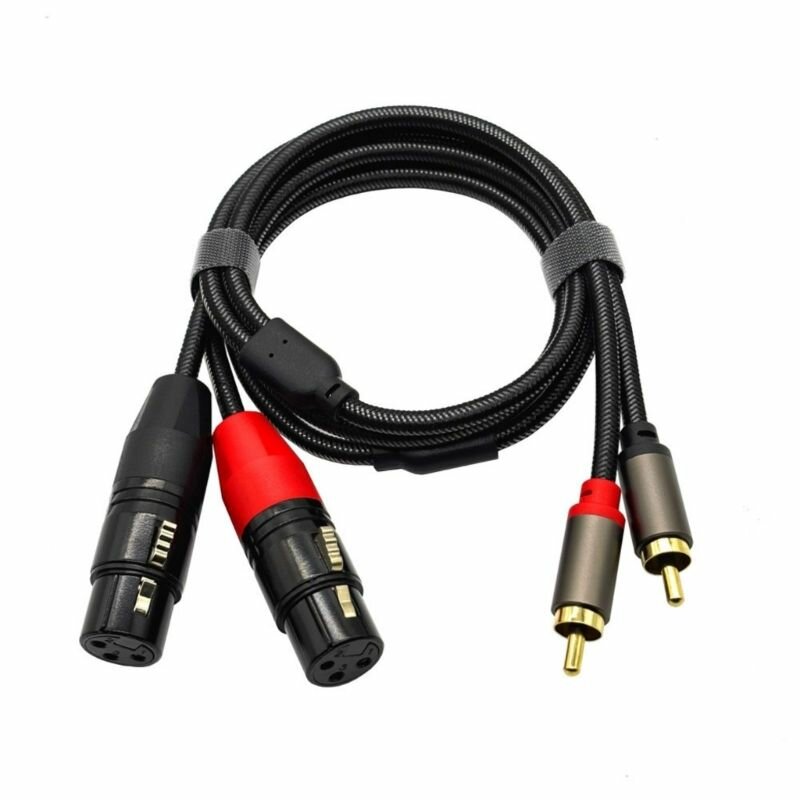 Аудиокабель Dual Lotus-dual Canon female 2RCA-2 female-3 м