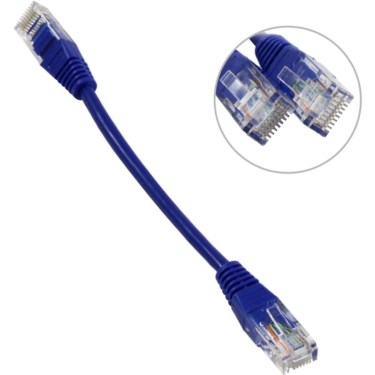 TWT Patch Cord UTP кат.5e, 0.15м, синий