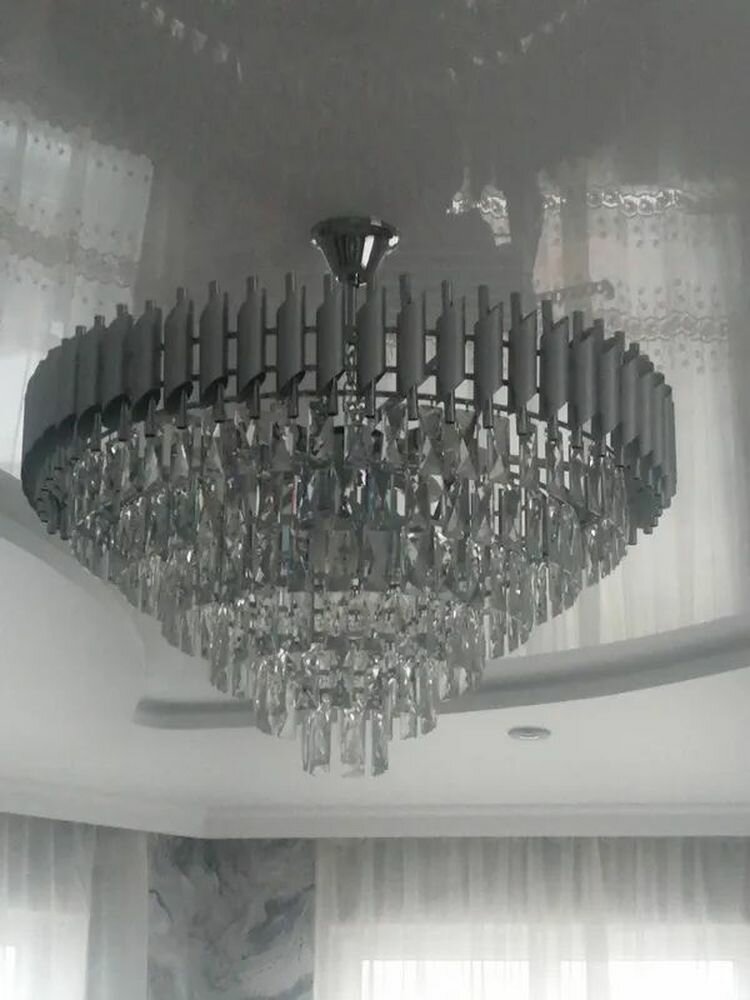 Люстра каскадная Crystal 700, цвет серебро, цоколь E14