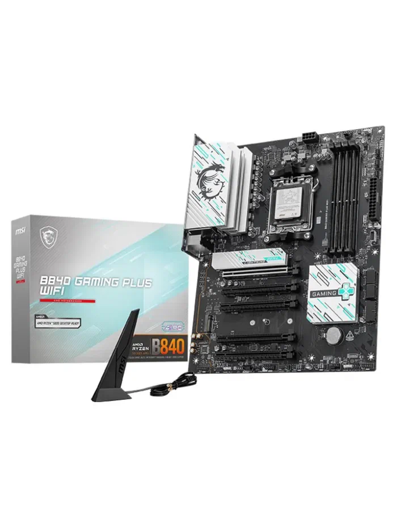 Материнская плата MSI B840 GAMING PLUS WIFI ATX AM5 AMD B840 4xDDR5 (256ГБ)