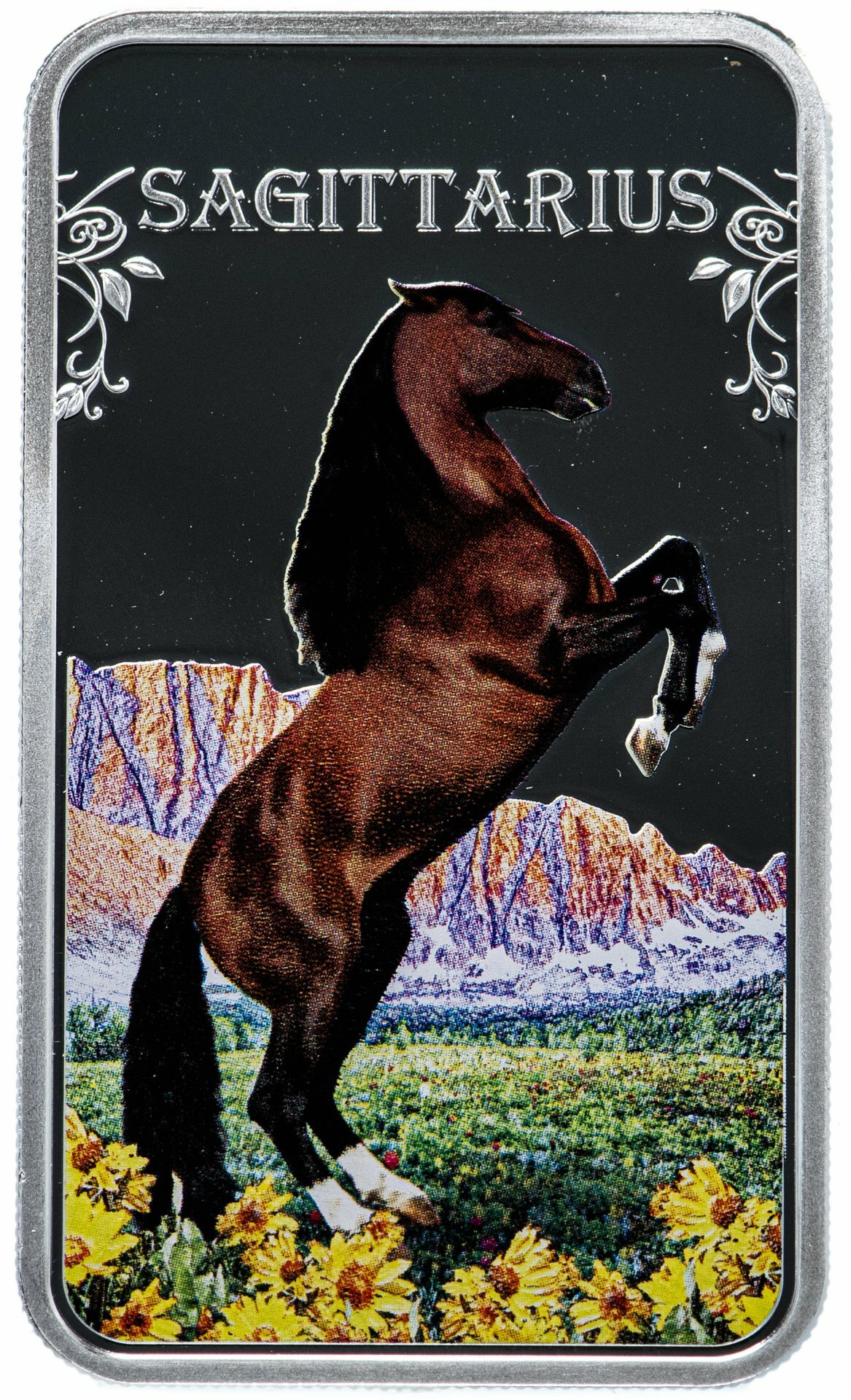 Острова Кука 1 доллар 2014 "Знаки зодиака - Стрелец" в футляре с сертификатом, Серебро 999, в сохранности Proof