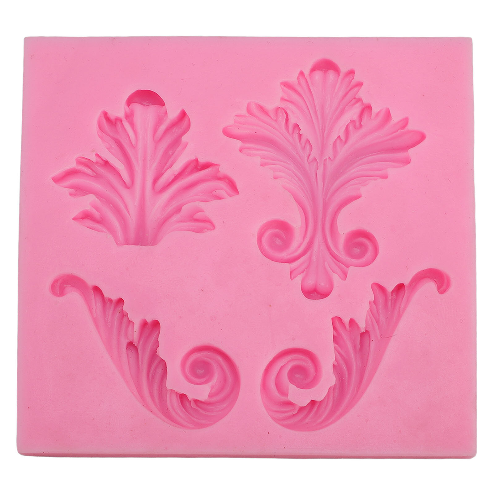 Прокрутите силиконовую модель 4 -го полости Многофункциональная прокрутка кружевная помадная силиконовая модель для украшения торта