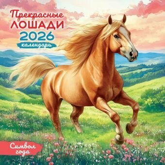 Календарь 2026 настенный перекидной 29*29 см на скрепке Прекрасные лошади