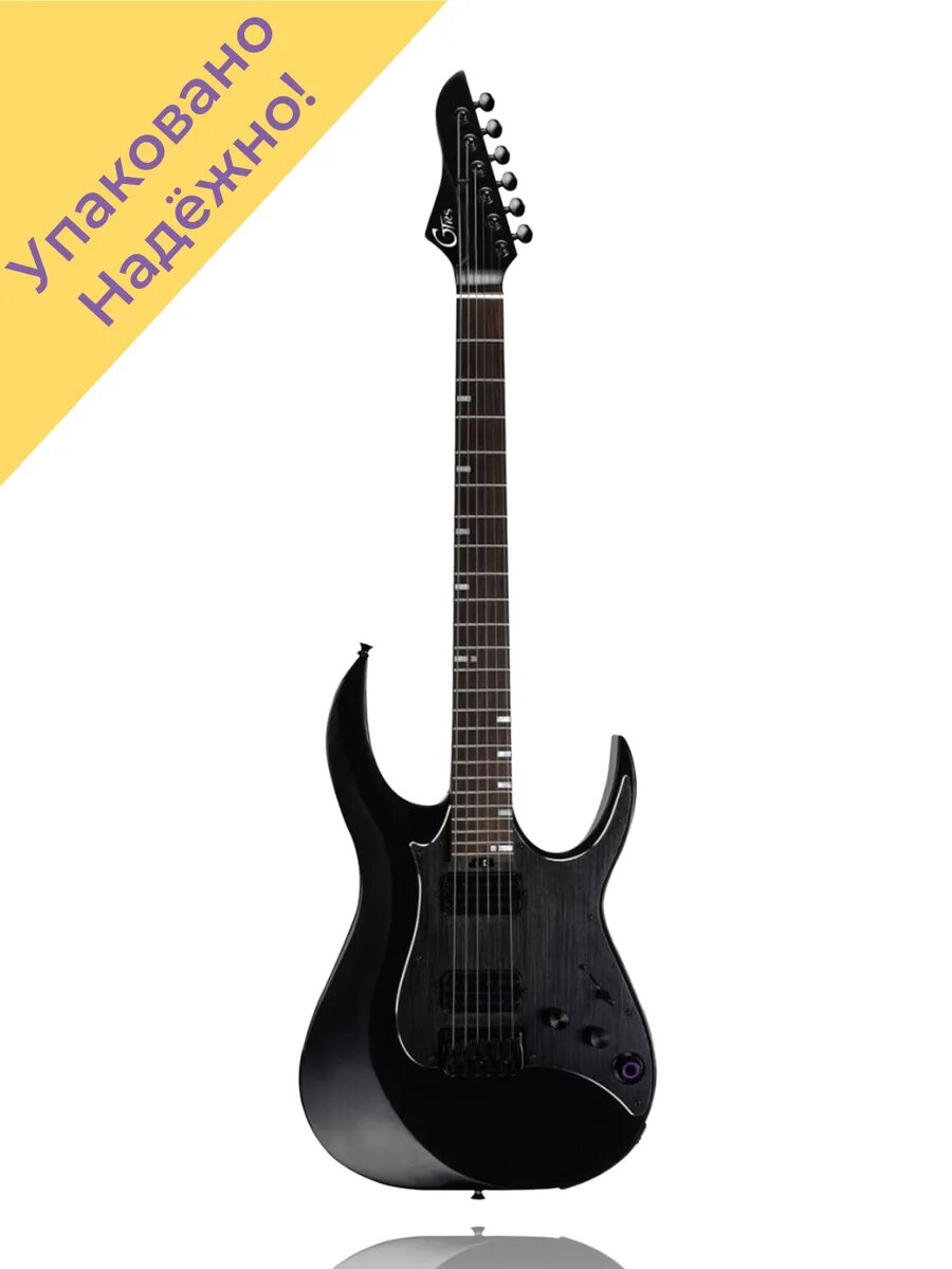 Mooer GTRS M800 Электрогитара со встроенным процессором, черный, GTRS