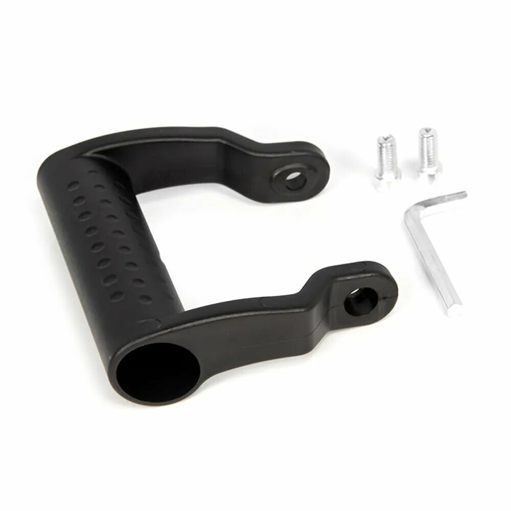 Интуитивно понятная ручка для мобильного телефона легко монтируется внутри корпуса черного АБС-пластика.