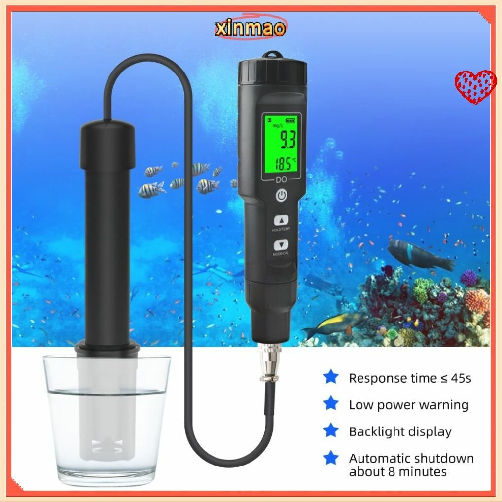 Цифровой измеритель растворенного кислорода в воде с Bluetooth, температурной компенсацией и мобильным приложением