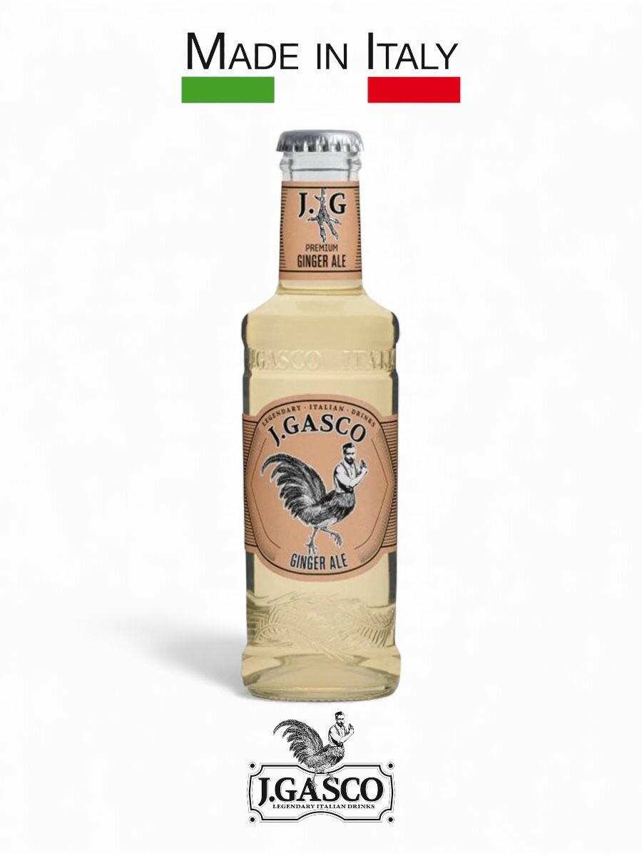 Газированный напиток Тоник J.Gasco, Ginger Ale, 0.2 л. 6 штук. Италия