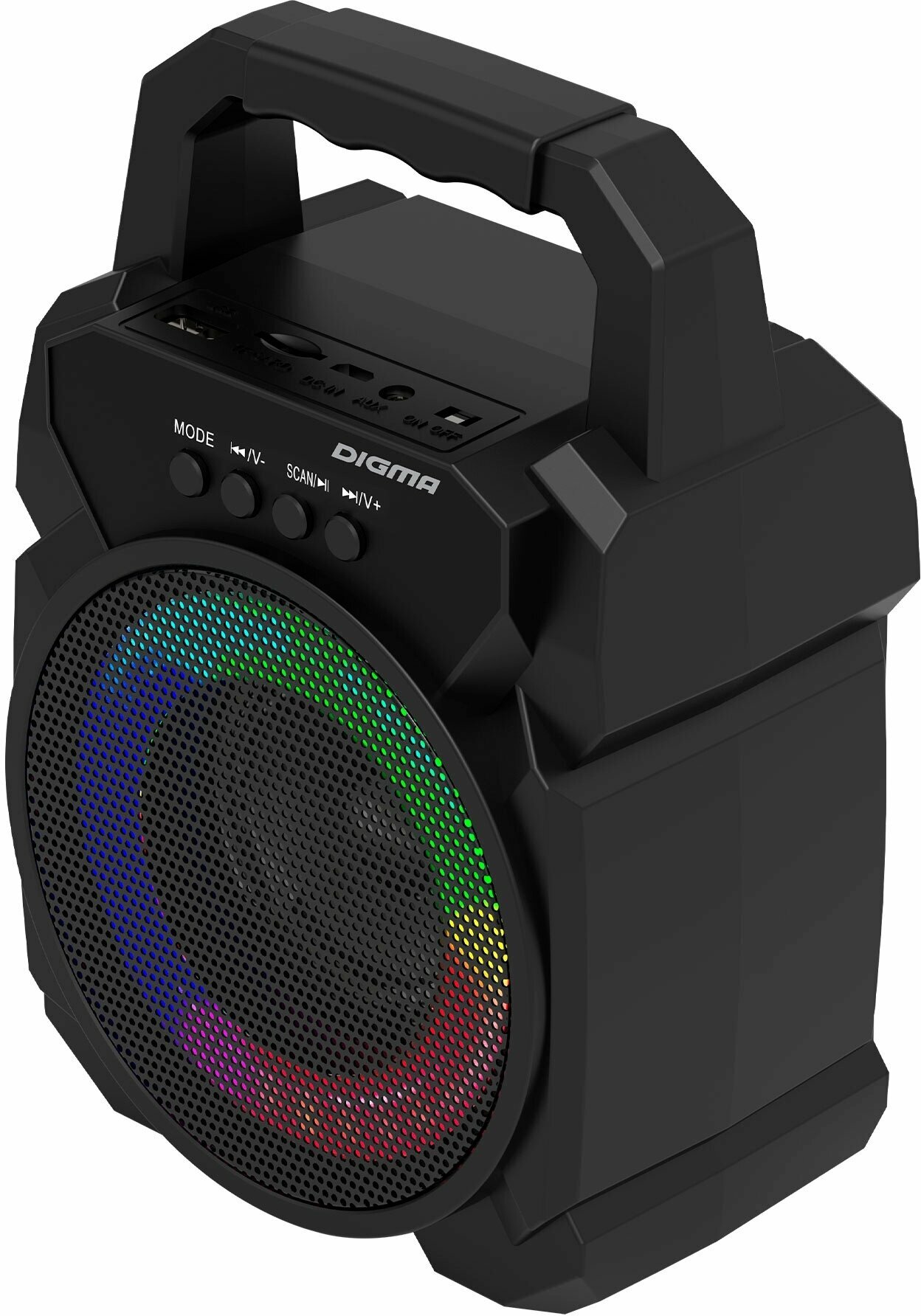 Портативная колонка Digma D-PS1500 черный 10 Вт 1.0 BT 10м 500mAh