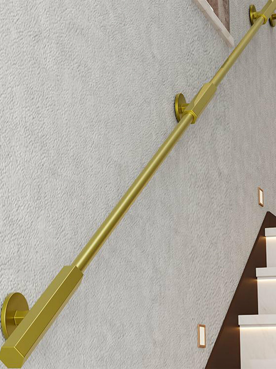 Настенный поручень, металлическая балюстрада из кованого железа для наружных работ, коридоров Золото