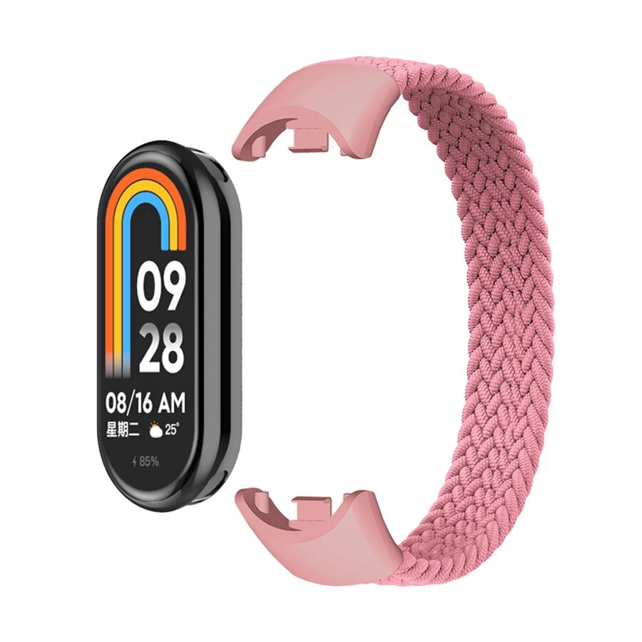 Плетеный нейлоновый ремешок Solo Loop для Xiaomi Mi Band 10 9 8, сменный эластичный браслет-ремешок для Mi Band 8 9 10 NFC