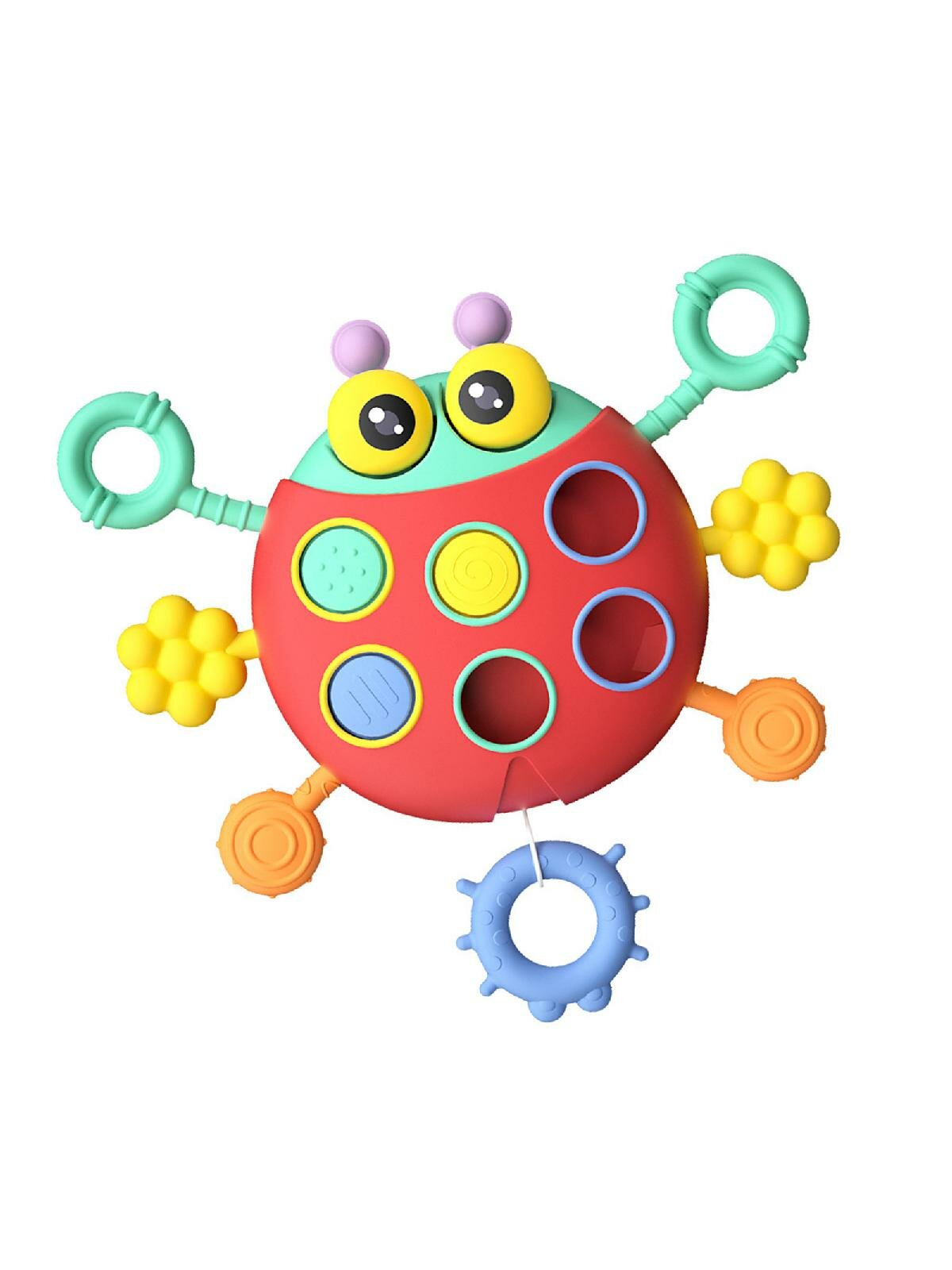 Забавная интерактивная силиконовая доска с божьей коровкой для координации рук и глаз ребенка