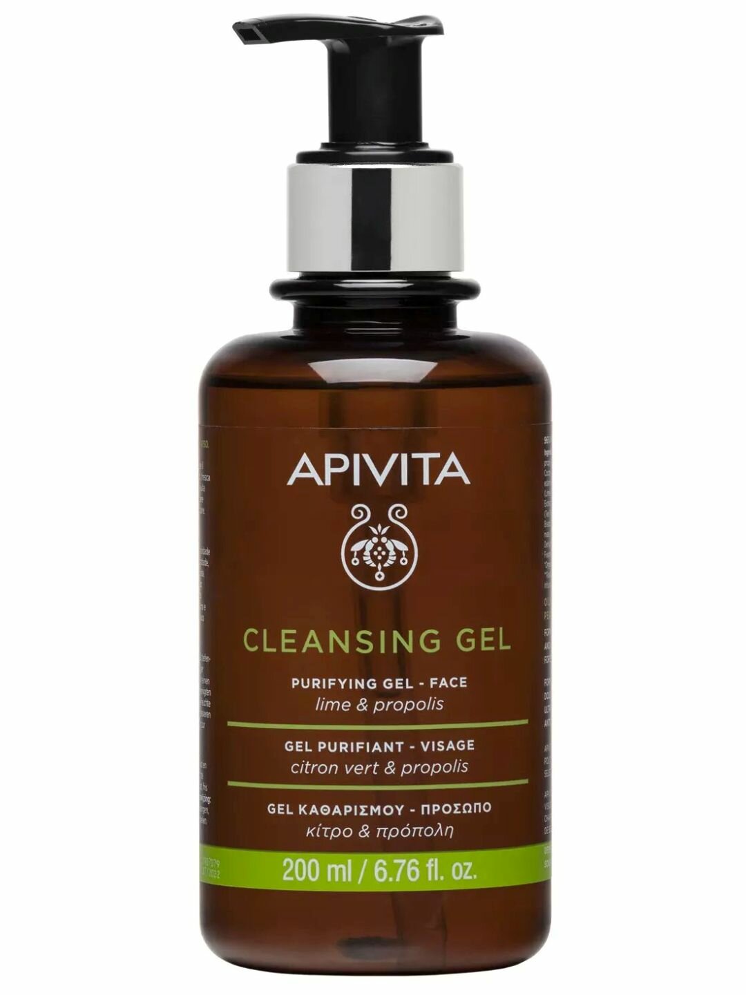 Апивита Очищающий гель для лица с Лаймом и Прополисом, 200 мл | APIVITA Gel