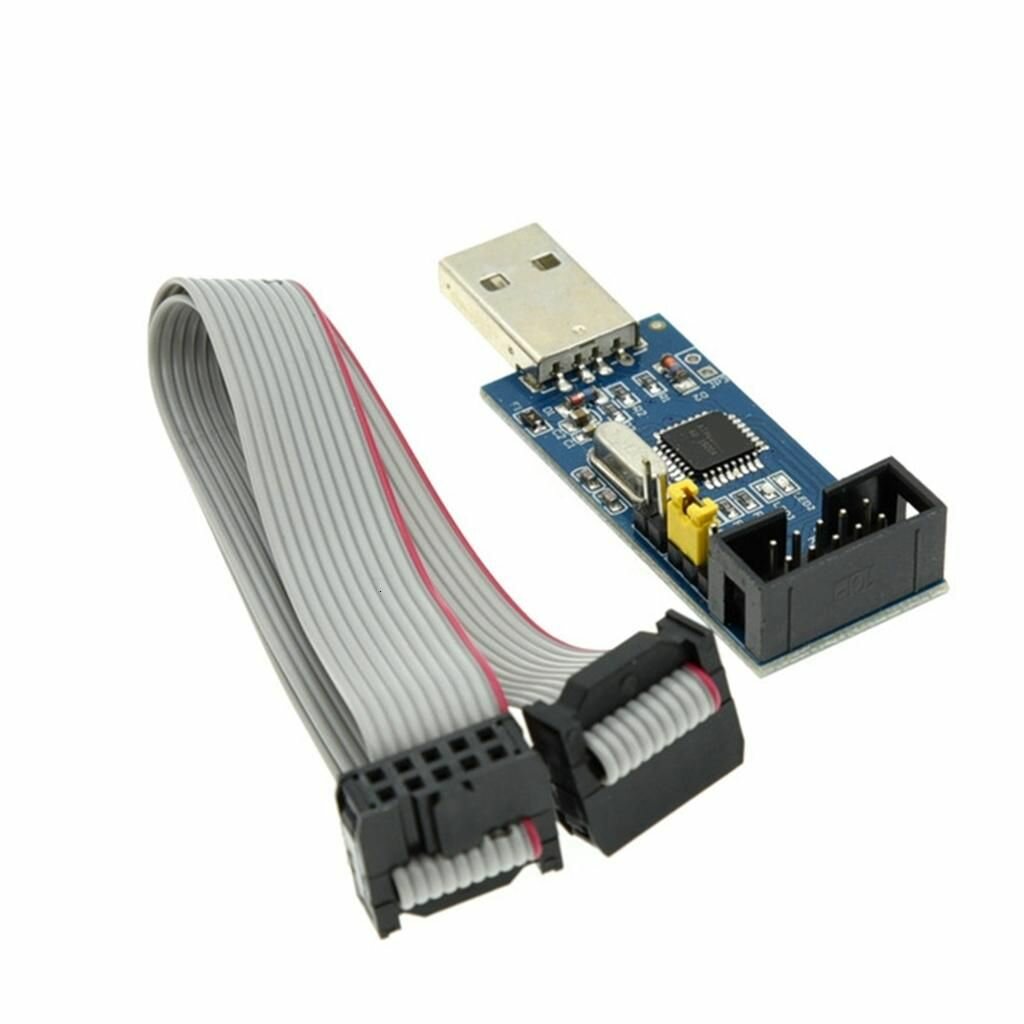 Программатор AVR ISP USBASP downloader с самовосстанавливающейся защитой от перегрузки по току-1 упаковка