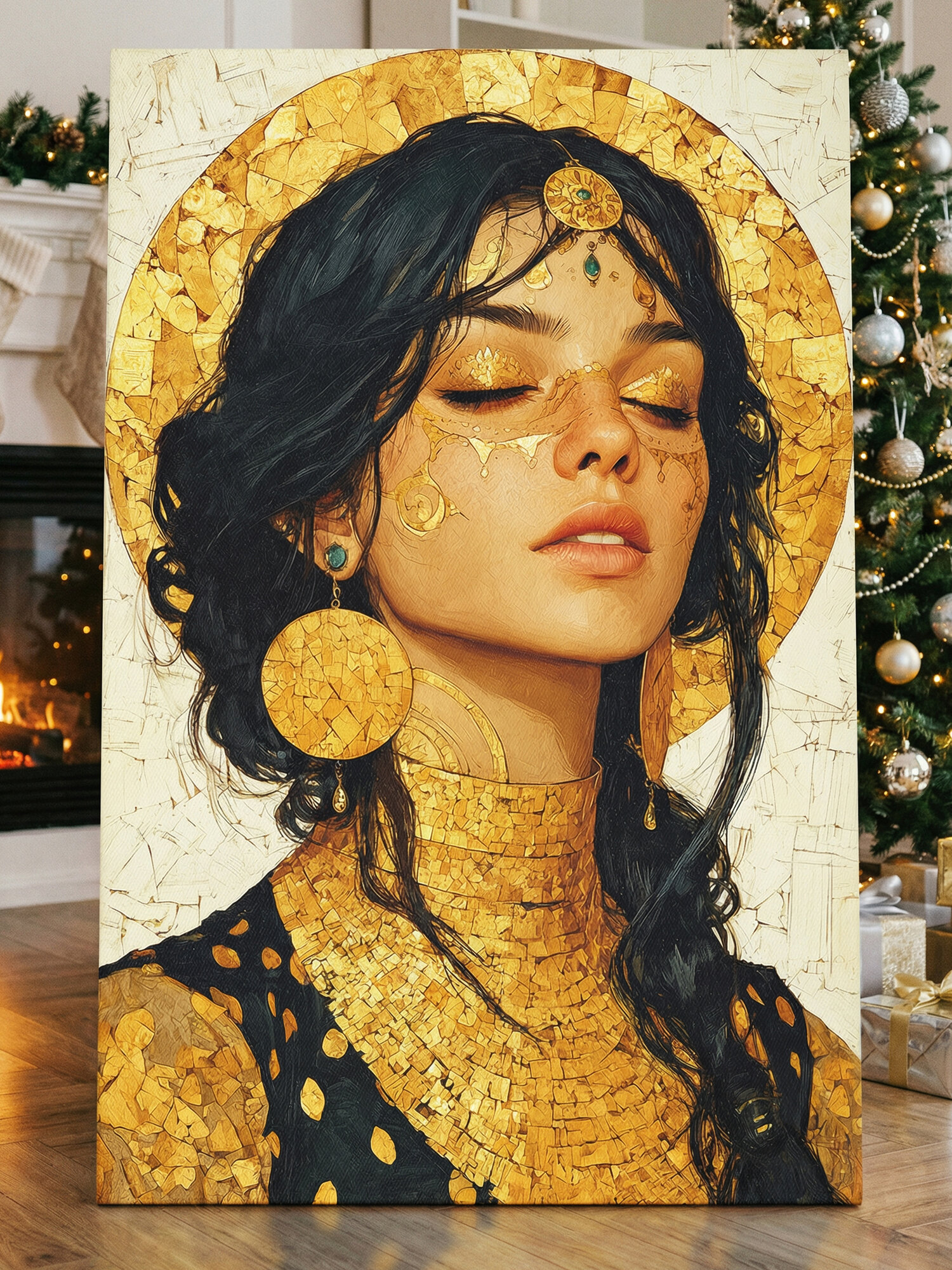 Большая картина PosterMarket "Девушка" на холсте с подрамником 70x110 см