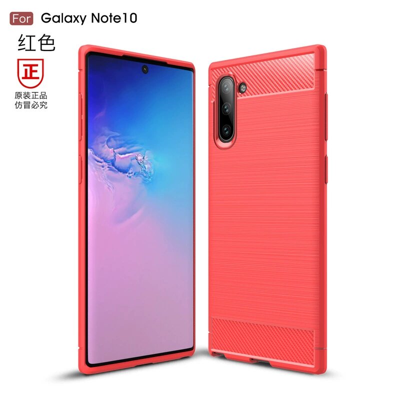 Силиконовый чехол для Samsung Galaxy Note 10, красный, долговечная защита от царапин, премиум-аксессуар для мобильного