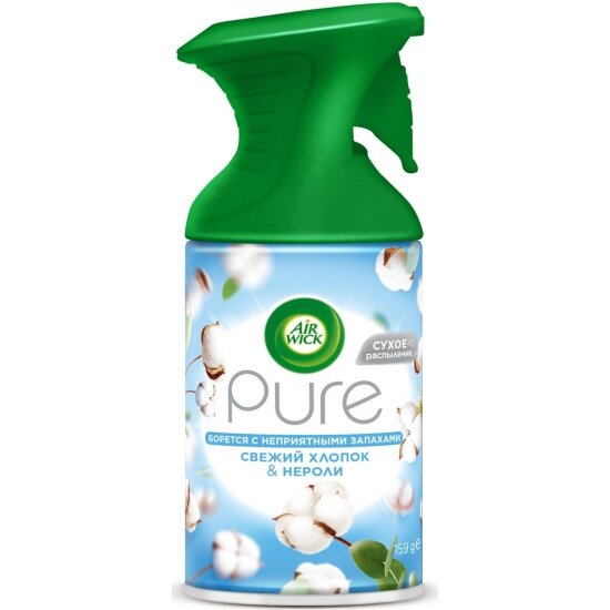 Освежитель воздуха Airwick PURE Гармония единения с природой (Свежий хлопок & Нероли), 250 мл