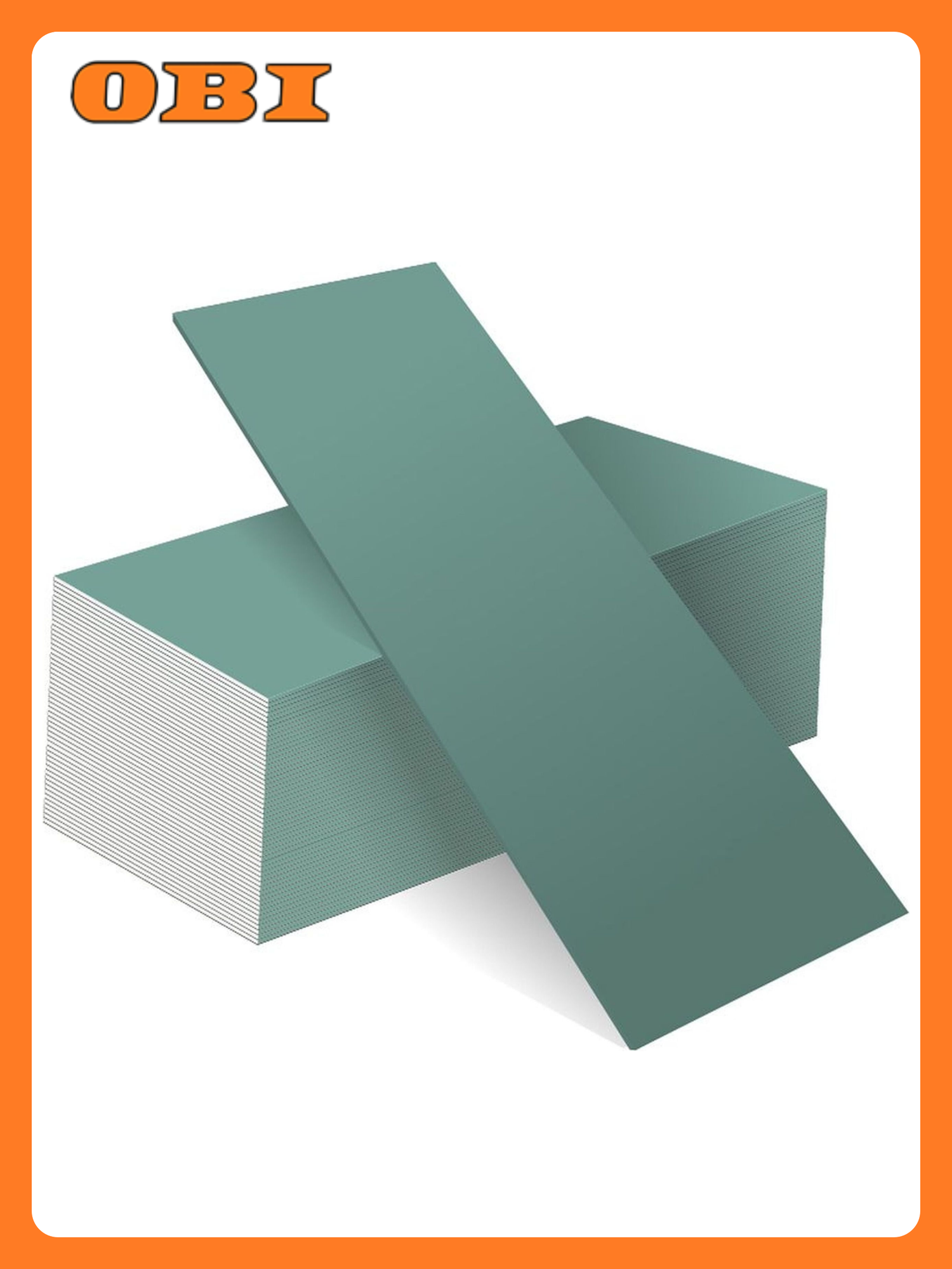 Гипсокартон Волма, влагостойкий, утоненная кромка, 2500 x 1200 x 12,5 мм, 3м²